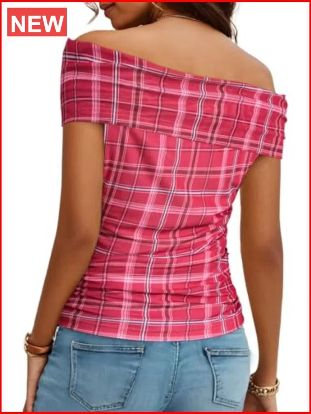 Tops | Off Shoulder Mesh Top Ruched Slim Fit Blouse | Poshmark